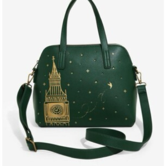Disney | Bags | Disney Green Satchel With Gold Design | Poshmark